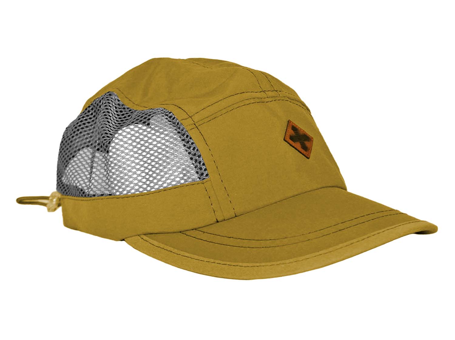 Gorra DKY 5 Paneles Curva Malla – Mostaza – SABOTAGE